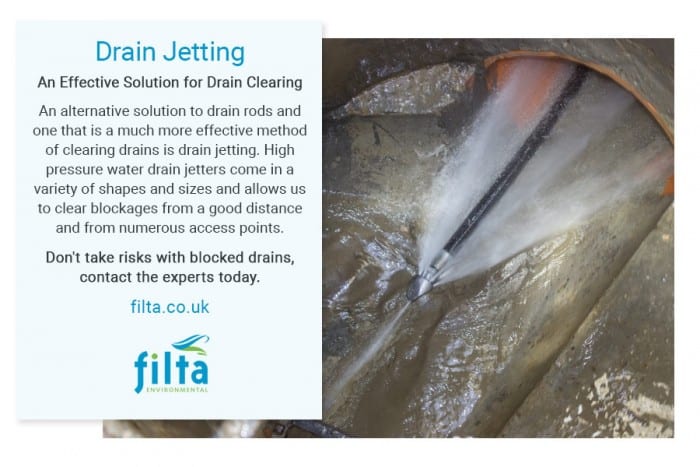 Drain Rods vs High Pressure Water Drain Jetting | Filta Environmental UK